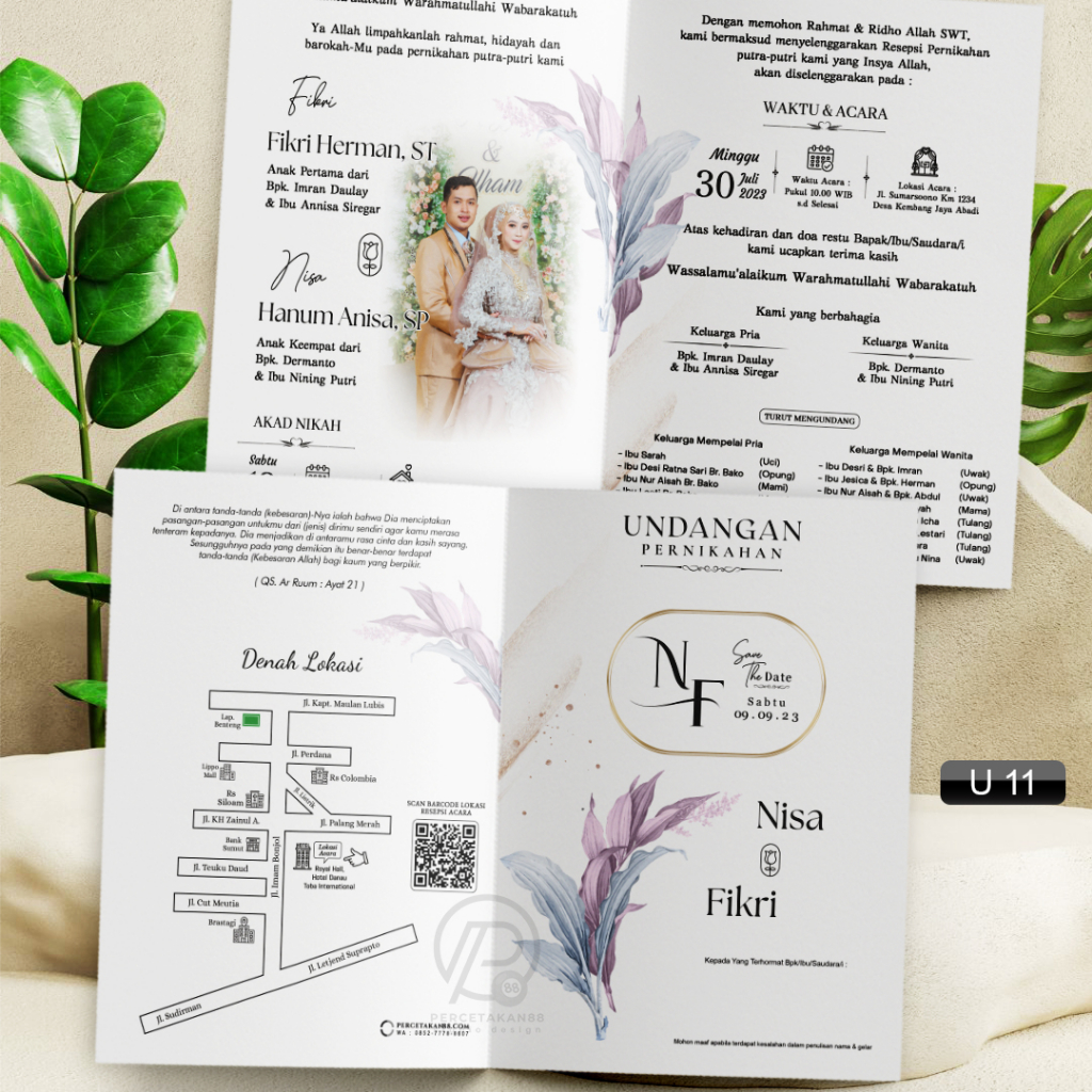 Jual undangan pernikahan aesthetic, surat undangan pernikahan premium ...