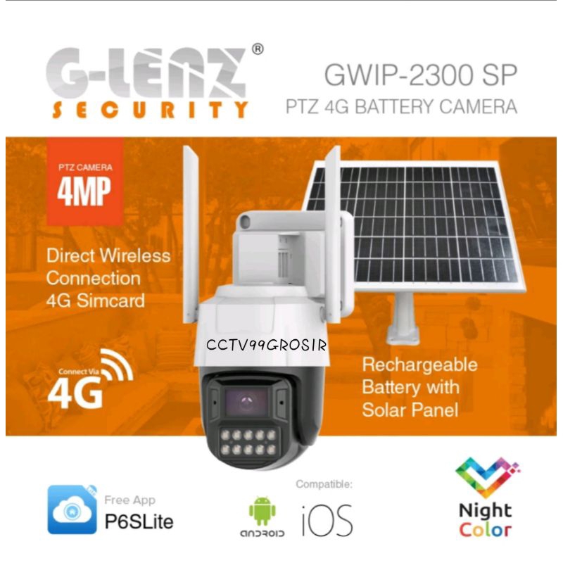 Jual GLENZ CCTV 4G PTZ CAMERA 4MP WITH BATTERY (GWIP-2300-SP) P6SLITE ...