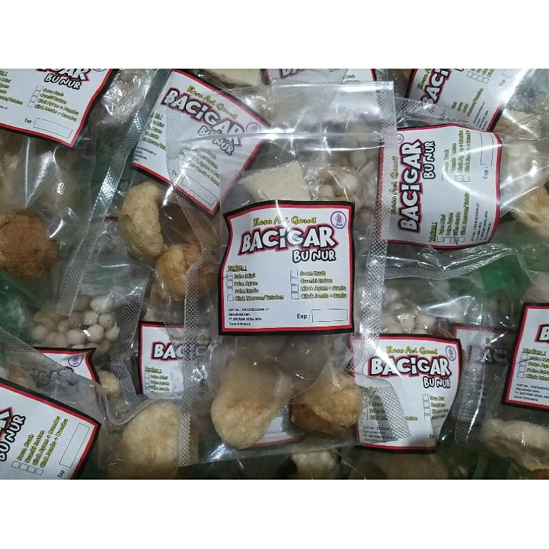 Jual bacigar,bacigar bu nur,porsi pahe(paket hemat) isi 10pc,boci,baso ...