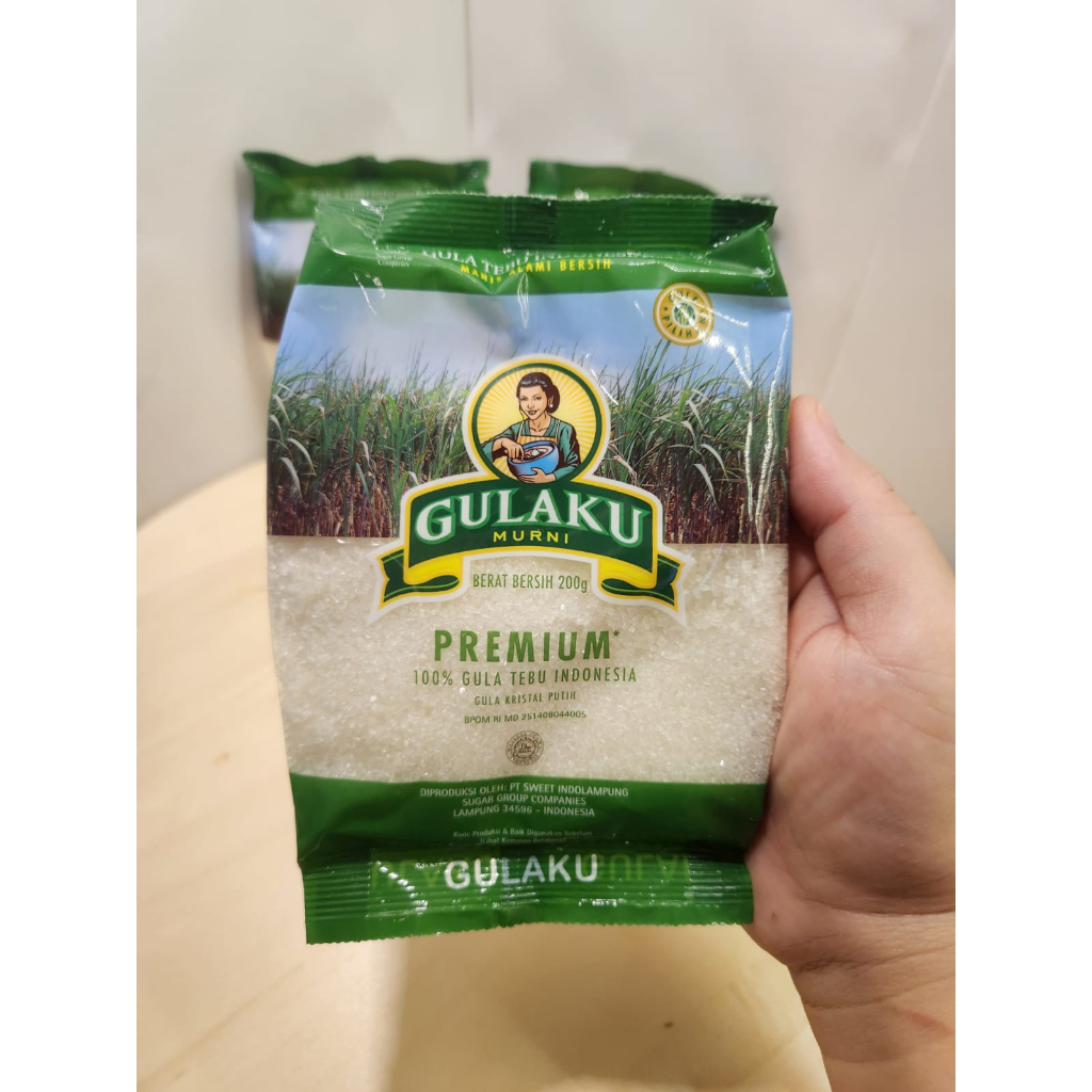 Jual Gulaku Gula Premium Putih Hijau - Tebu Kuning 200 GRAM - Tebu ...