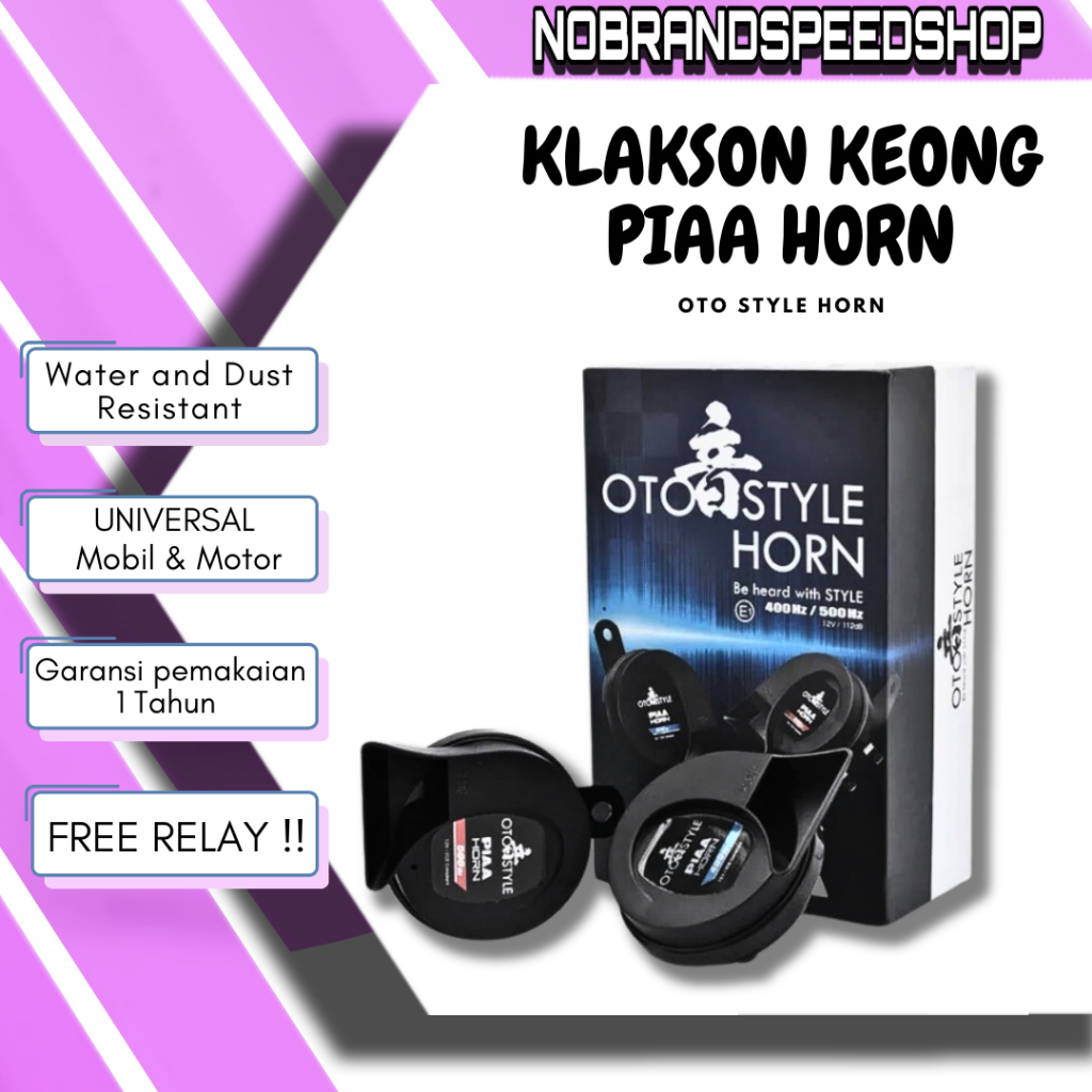 Jual KLAKSON KEONG PIAA OTO STYLE HORN 12V + RELAY BOSCH ORIGINAL PIAA ...