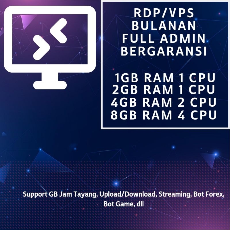 Jual RDP Bulanan Full Admin Bergaransi RAM 2GB/RAM 4GB/ RAM 8GB | Shopee Indonesia