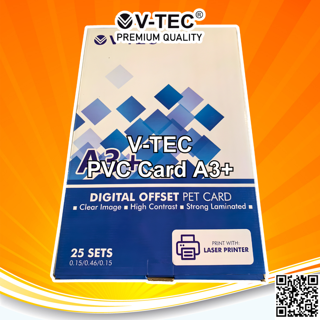 Jual VTEC PVC ID Card PET instant Laser Digital Print A3+ V-Tec - Pack ...