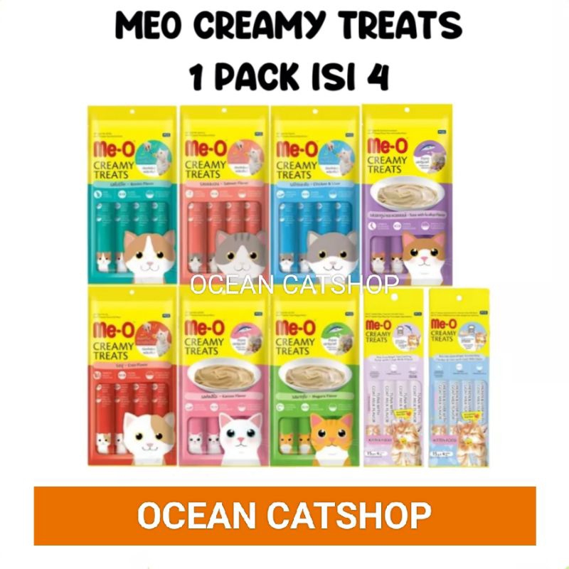 Jual snack makanan kucing meo creamy treats salmon bonito maguro katsuo ...