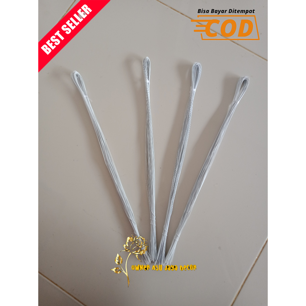 Jual kawat kelopak bunga hias ukuran 24 satu ikat isi 40 biji | Shopee ...
