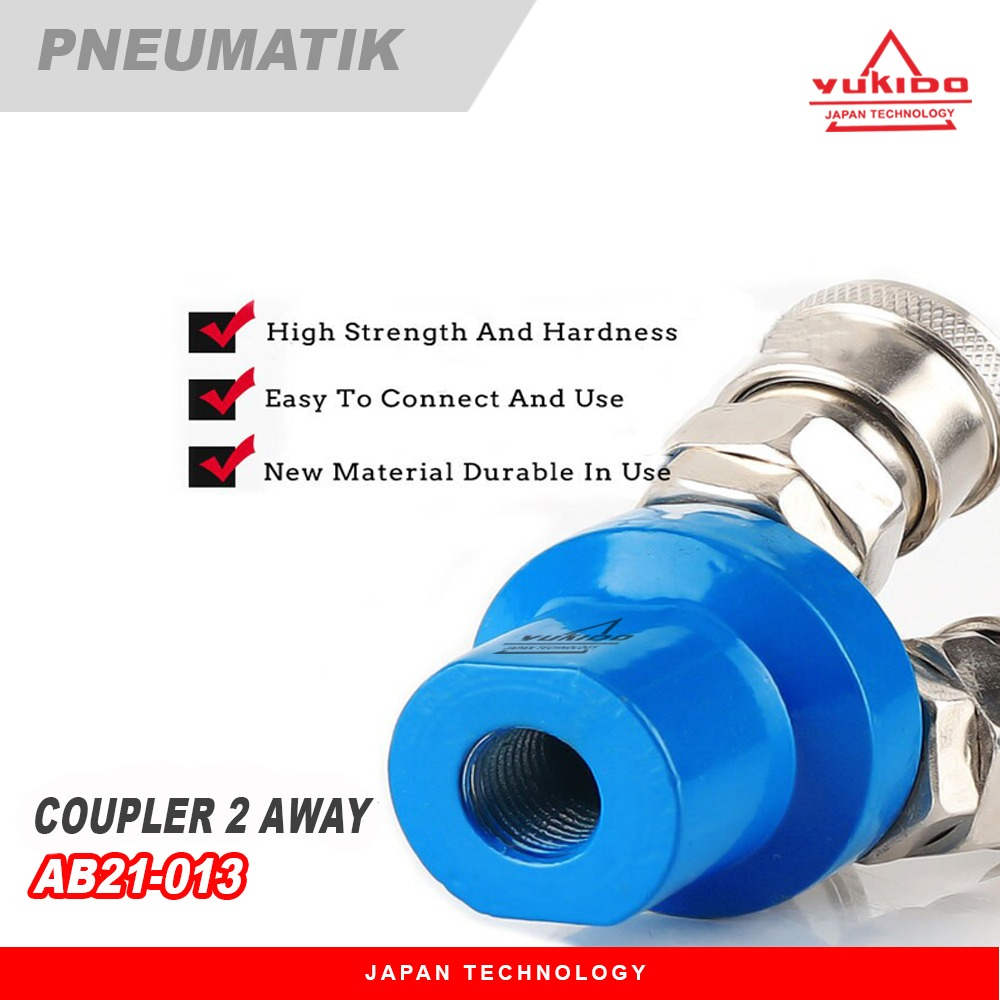 Jual Quick Coupling Cabang Coupler Kopler Sambungan Kompresor 2 Way ...