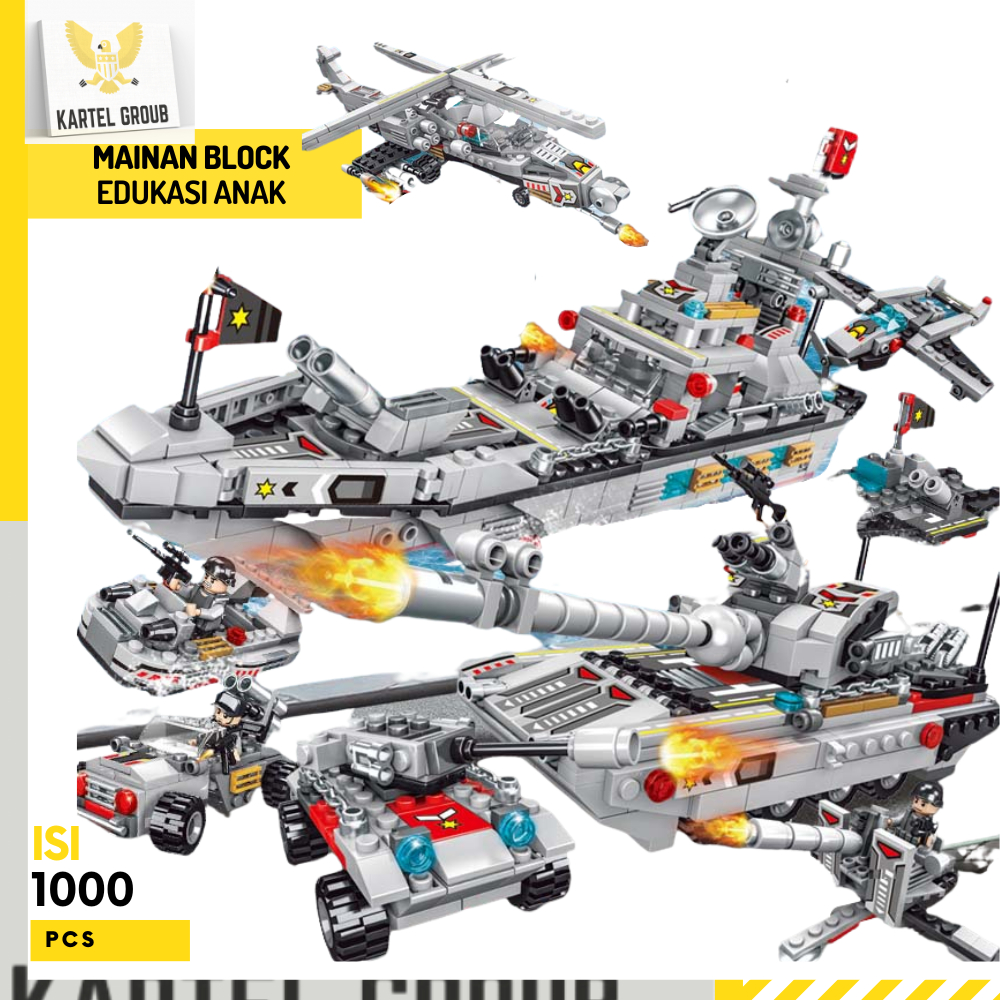 Jual HOME Mainan Lego Anak Laki-Laki Lego Helikopter Kapal Perang Robot ...