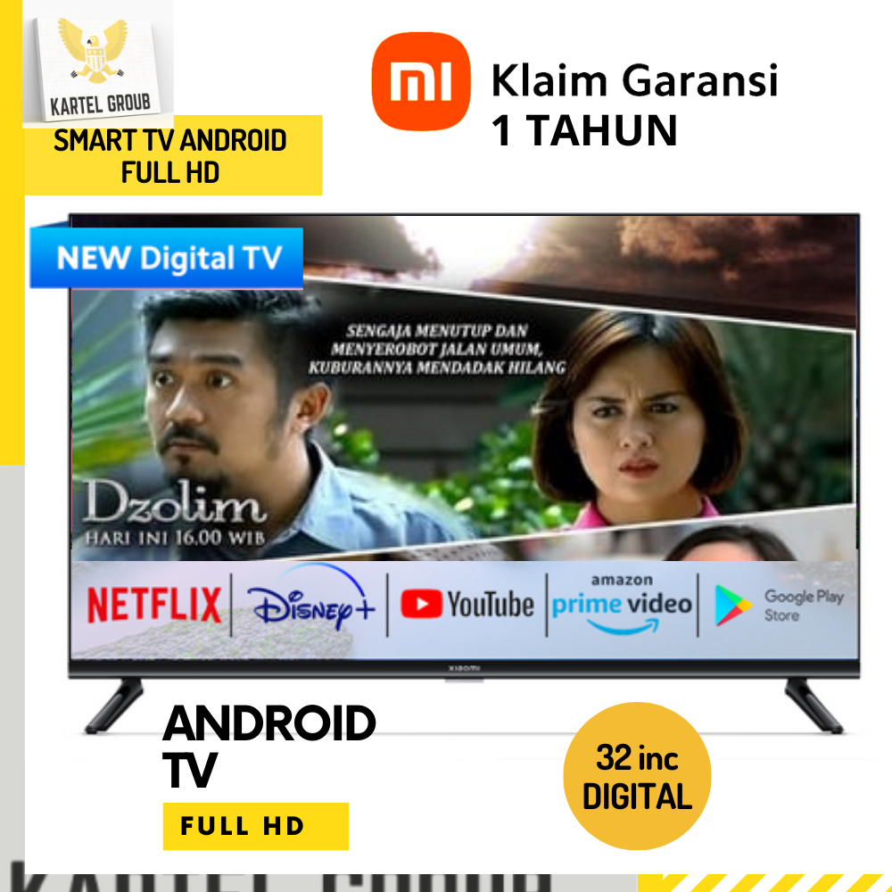 Jual Smart TV 32 43 55 Inch Xiaomi Android TV Dolby Audio FHD Garansi 1 ...