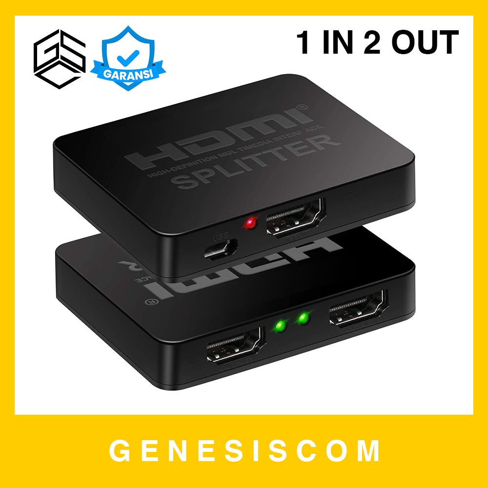 Jual HDMI Splitter 2 Port - 1 Input 2 Output Spliter Adapter Full HD 4K ...