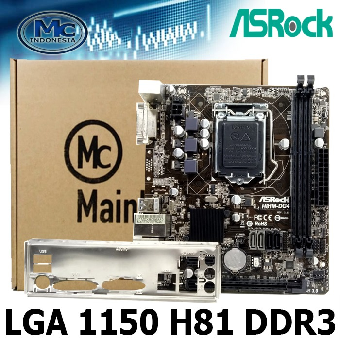 Jual Mainboard MOBO H81 Intel LGA 1150 ASRock Onboard | Shopee Indonesia