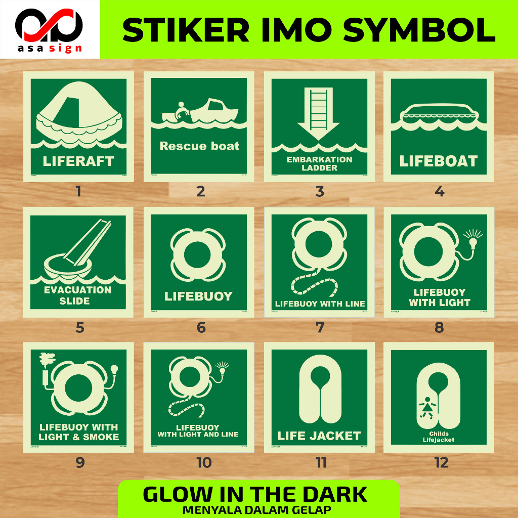 Jual Sticker IMPA/IMO SIGN glow in the dark untuk KAPAL | Shopee Indonesia