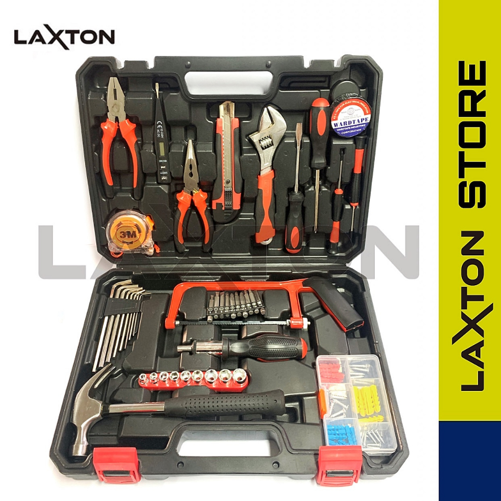 Jual LAXTON toolset toolkit toolbox alat tukang perkakas L03-100 MURAH ...
