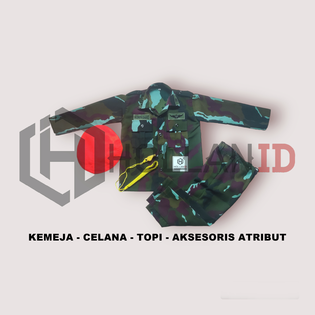 Jual BAJU SERAGAM ANAK STELAN TENTARA ANGKATAN UDARA AU PASKHAS ...
