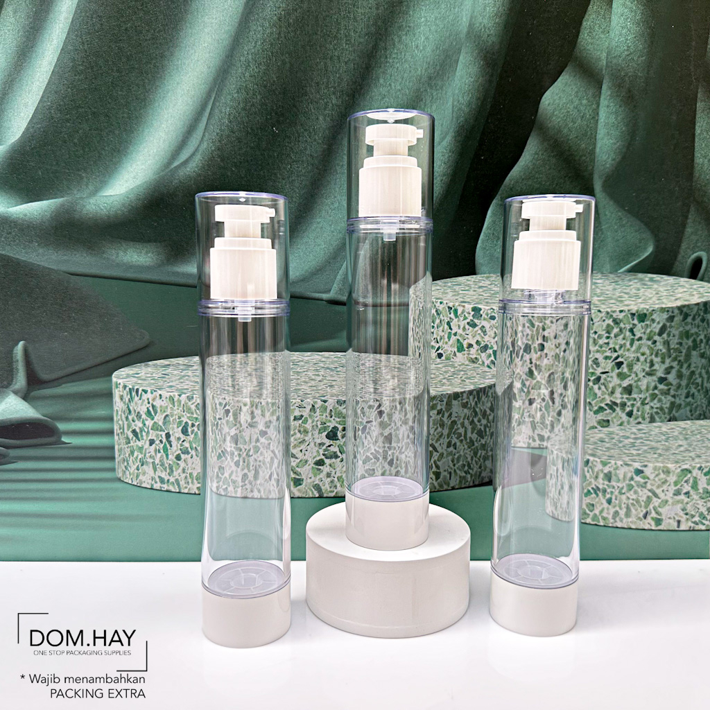 Jual Botol Airless Clear Pump Serum Essence Skin Care Kosmetik ...