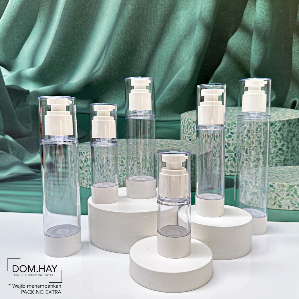 Jual Botol Airless Clear Pump Serum Essence Skin Care Kosmetik ...