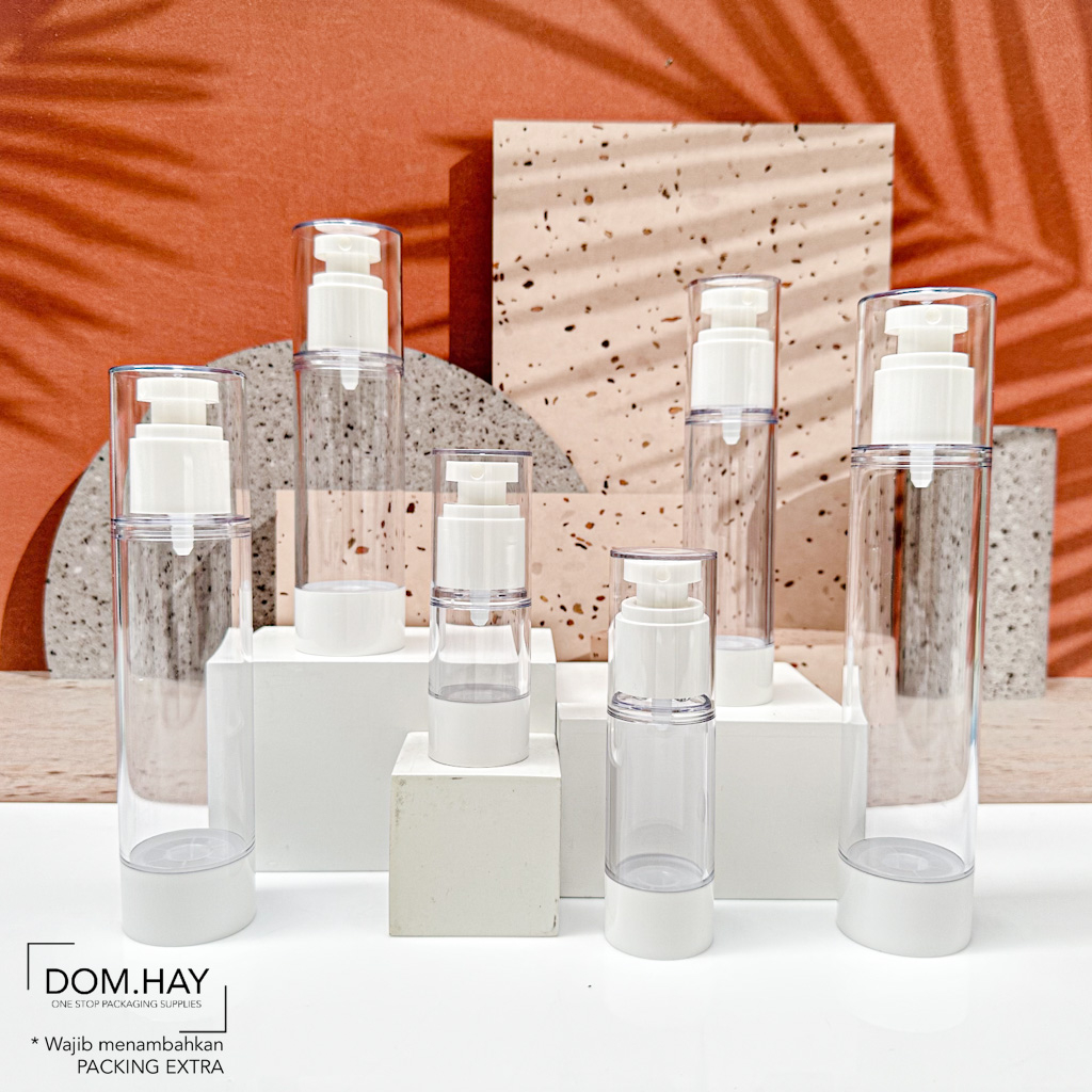 Jual Botol Airless Clear Spray Mist Toner Essence Micellar Water Serum ...