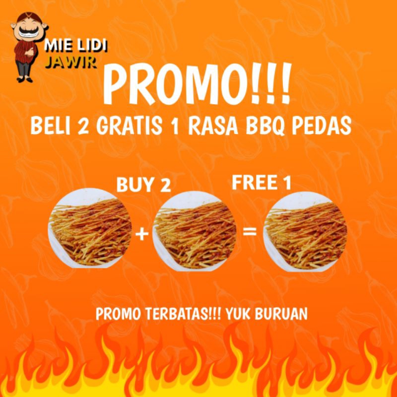 Jual Mie Lidi Jawir [ PROMO BELI 2 GRATIS 1 RASA BBQ PEDAS ] Mie Lidi Kemasan Box 500ml /Mie ...
