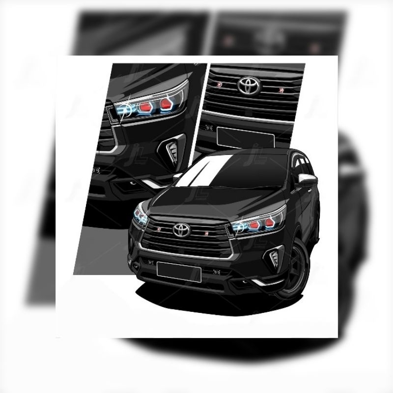 Jual [15k 15 stiker laminasi] sticker disel Inova toyota inova stiker ...