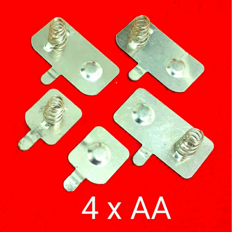 Jual plat batre 4xAA plat per spring konektor batre AA seri 4 | Shopee ...