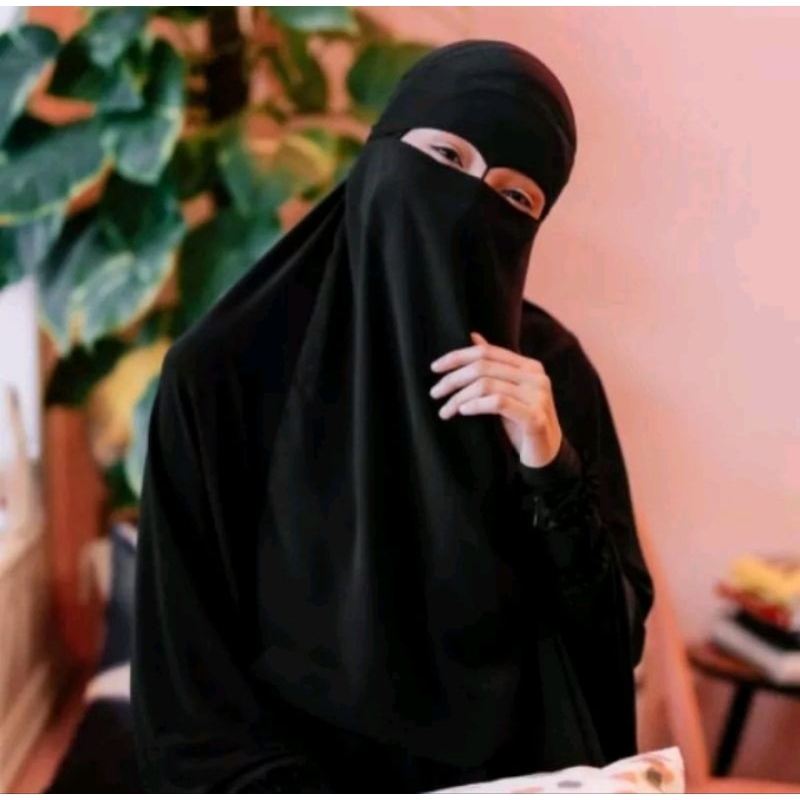 Jual NIQOB | NIQAB ELANG NOSE STRING - Niqab2 Cadar Hitam Murah Fashion ...