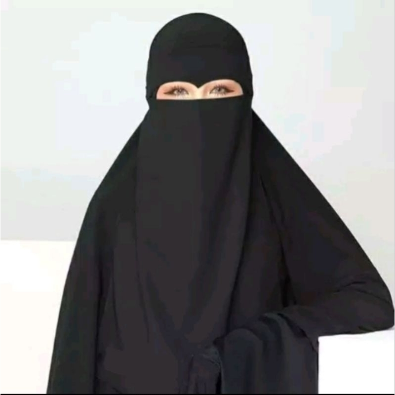Jual NIQOB | NIQAB Bandana ELANG - Niqab EAGLE POLOS Hitam - Cadar ...