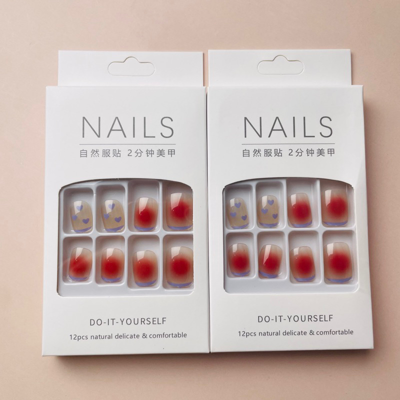 Jual 3D Kuku Palsu /(FREE LEM)Set DIY Instant Nail Art Fake Nails ...