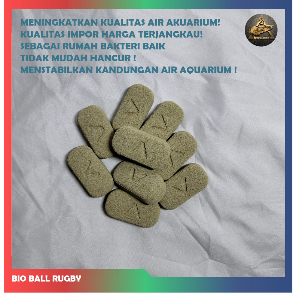 Jual BIO BALL RUGBY PER 1 PCS MEDIA FILTER BIOLOGIS RUMAH BAKTERI ...