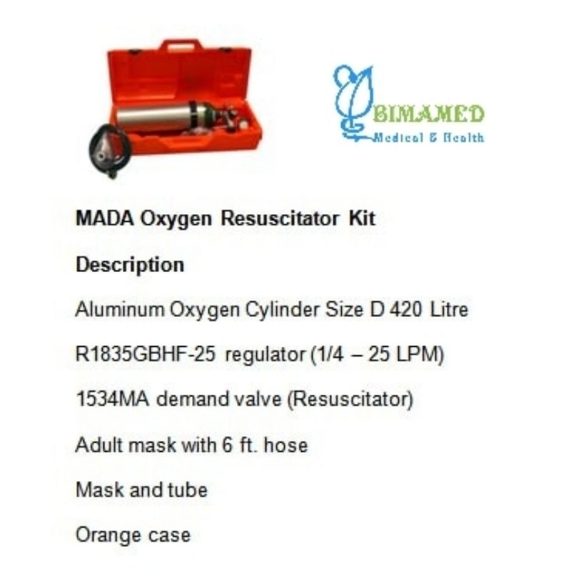 Jual MADA Oxygen Resuscitation Kit / LSP Oxygen Resusitator Kit ...