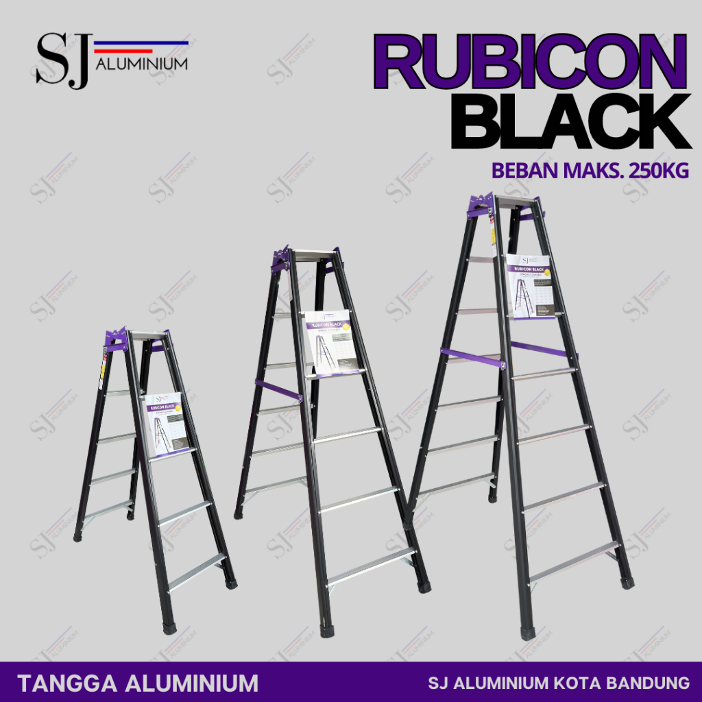 Jual RUBICON BLACK - Tangga Aluminium Lipat Hitam Jumbo Aluminium ...