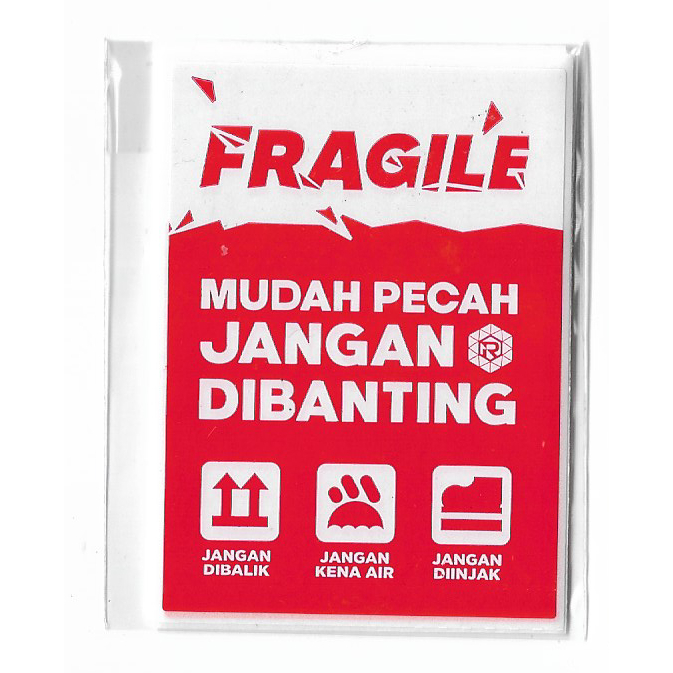 Jual [10 lembar] Stiker Fragile Unboxing Paket | Shopee Indonesia