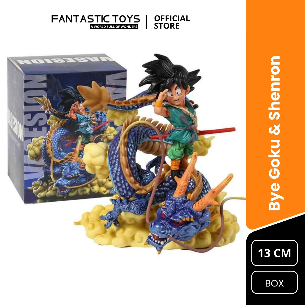 Jual Anime Dragon Ball Z Kid Son Goku & Blue Shenron PVC Figure Goodbye ...
