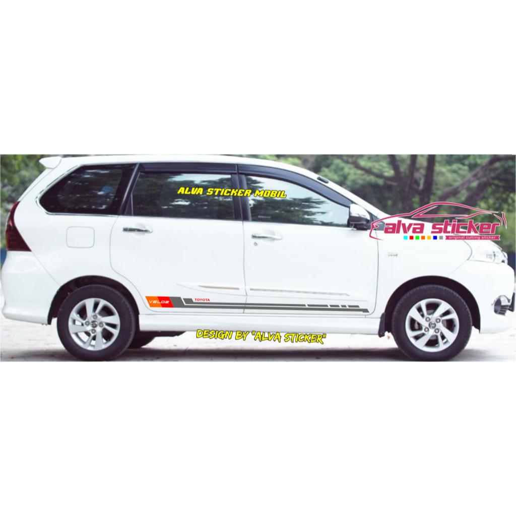 Jual sticker veloz stiker list cutting body mobil toyota veloz stiker ...
