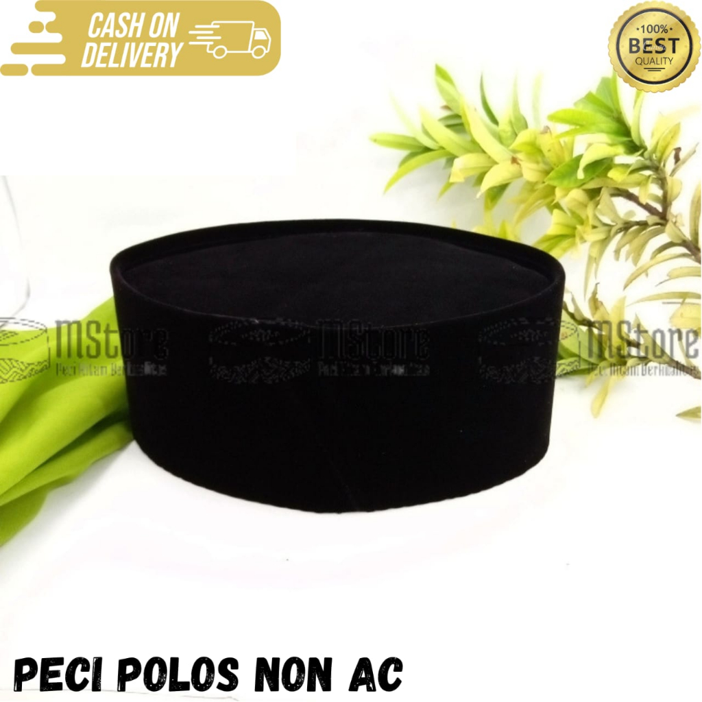 Jual PECI // PECI HITAM // PECI POLOS // SONGKOK // KOPIAH HITAM POLOS (NON AC) | Shopee Indonesia