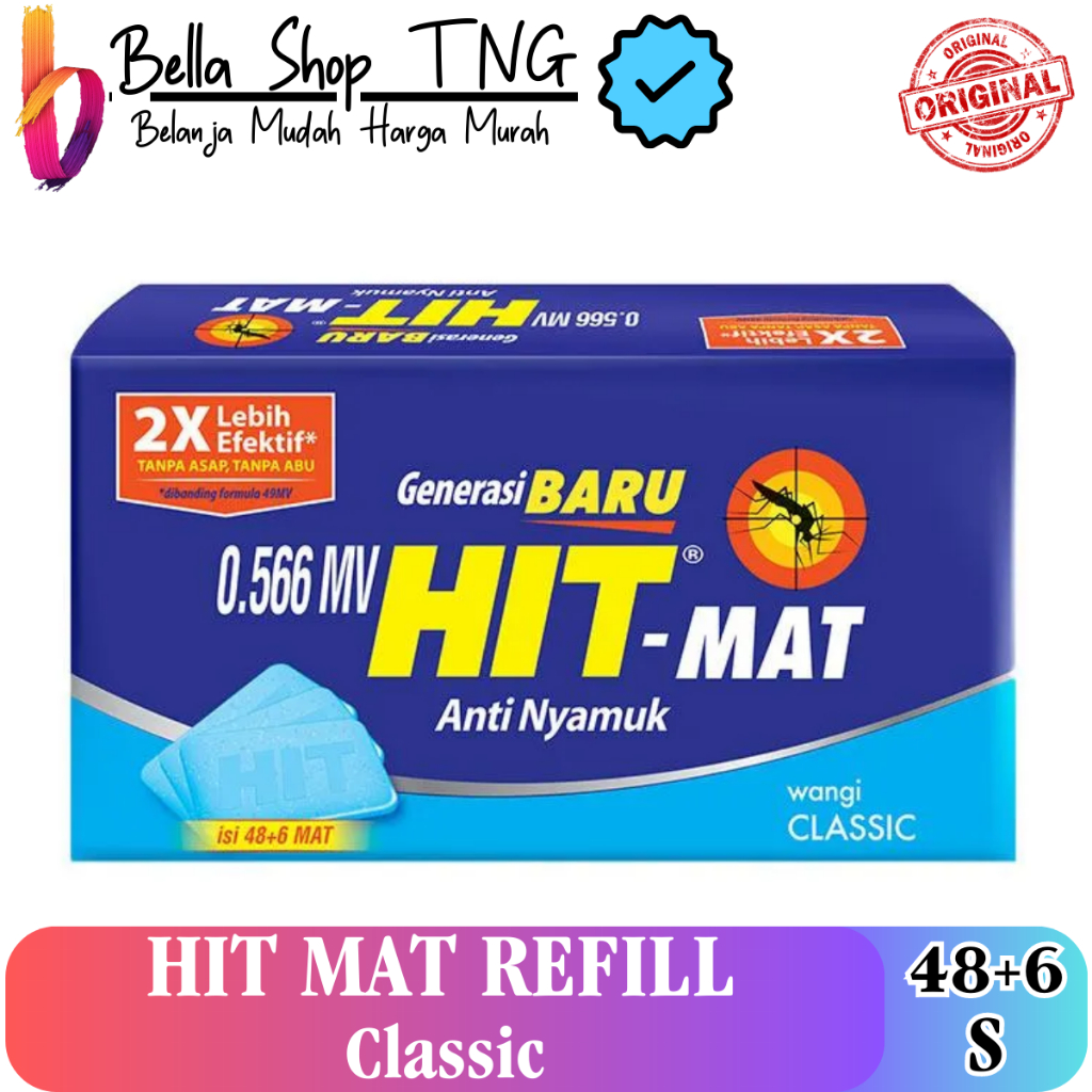 Jual HIT Mat Classic Obat Nyamuk Elektrik 48 + 6 Sheets | Shopee Indonesia