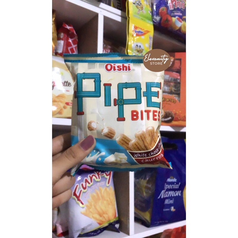 Jual Oishi Pipe Bites Churros Chocolate White Chocolate Filled | Shopee ...