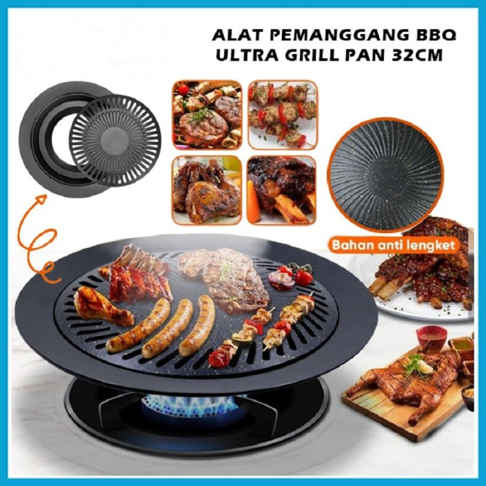 Jual Ultra Grill Pan Korean BBQ Alat Panggang Daging Teflon Wajan Non ...