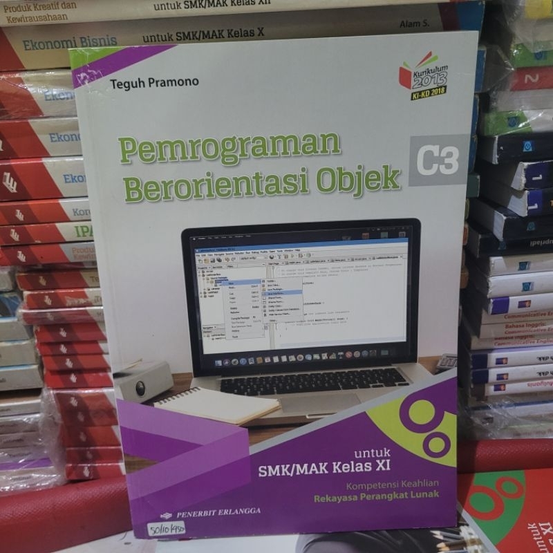 Jual BUKU BEKAS ERLANGGA - PEMOGRAMAN BERORIENTASI OBJEK KELAS 2 SMK ...