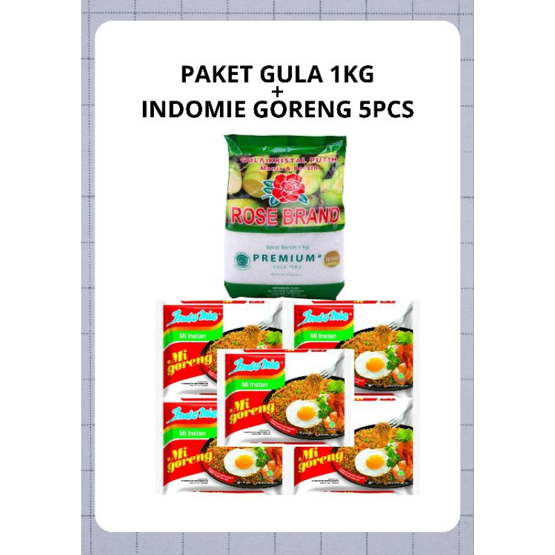 Jual Paket Gula + indomie 5pcs | Shopee Indonesia