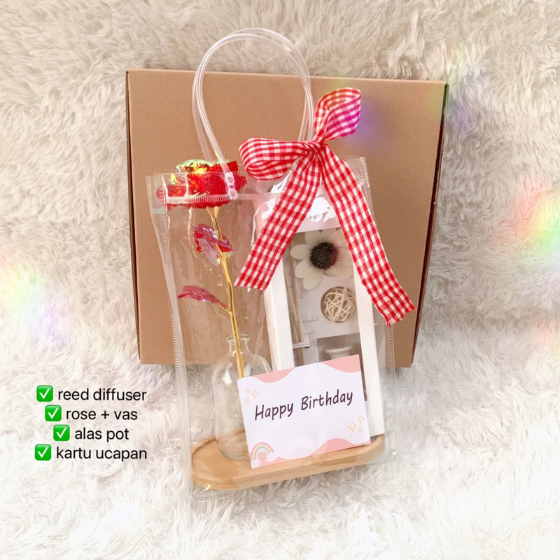 Jual Lyah hampers - hampers reed diffuser mawar - gift box mawar - alas ...