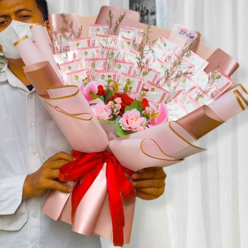 Jual Money Bouquet , Buket kosongan Premium with caspea & artificial ...
