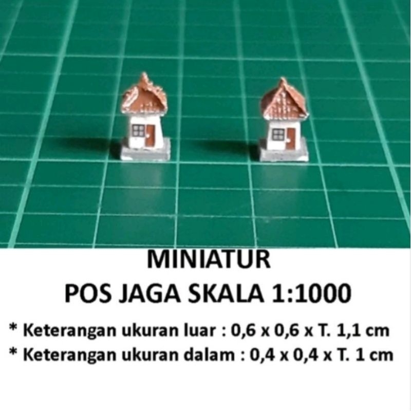 Jual Miniatur Pos Jaga Satpam Maket Diorama Skala 1:100 1:200 1:500 1: ...