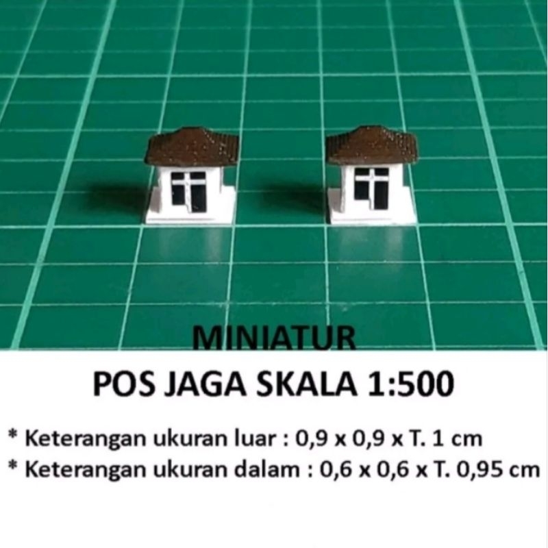 Jual Miniatur Pos Jaga Satpam Maket Diorama Skala 1:100 1:200 1:500 1: ...