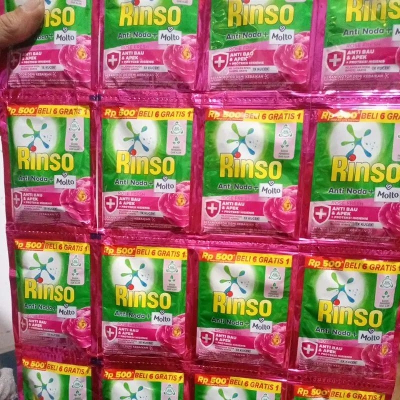 Jual 18 Pcs Rinso Cair Sachet Renceng 500 18ml | Shopee Indonesia