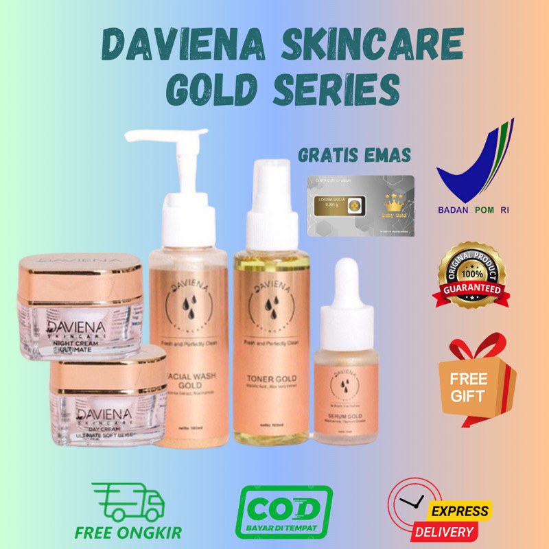 Jual Daviena Skincare Gold Series | DAVIENA SKINCARE ORIGINAL | Shopee ...