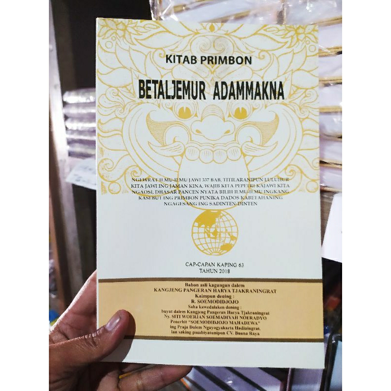 Jual Kitab Primbon Jawa BETALJEMUR ADAMMAKNA Paling Laris | Shopee ...