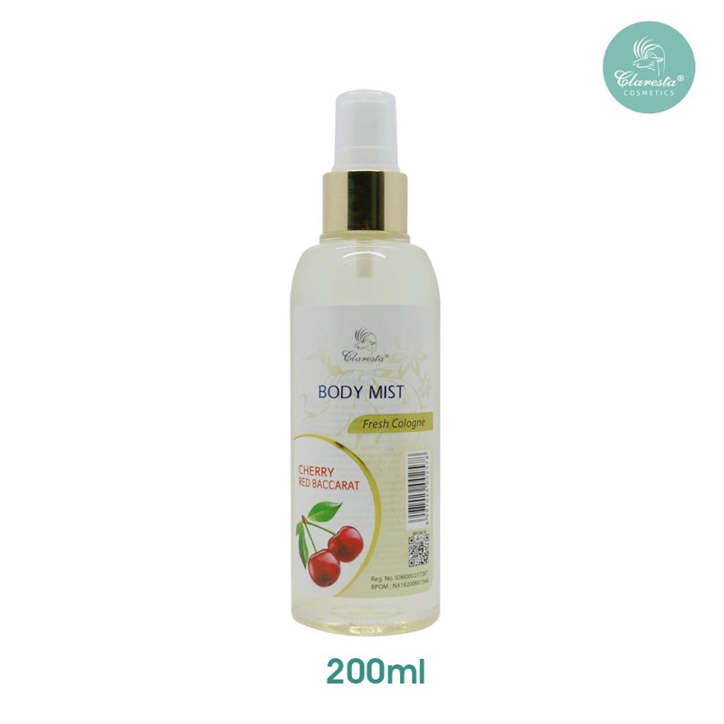 Jual Body Mist Claresta Cherry Red Baccarat 200ml | Shopee Indonesia