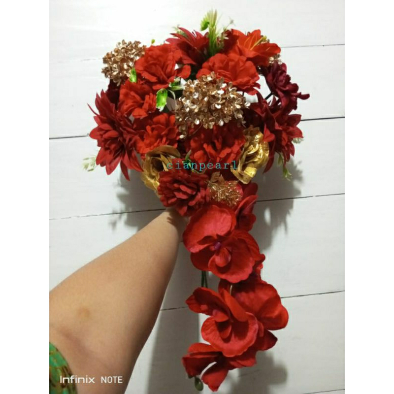 Jual handbouquet free corsage bunga tangan bunga tangan pengantin nias ...