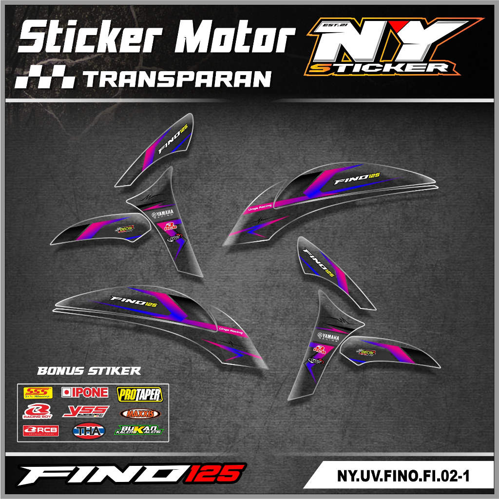 Jual STIKER STRIPING FINO FI 125 TRANSPARAN STICKER TRANSPRAN FINO FI ...