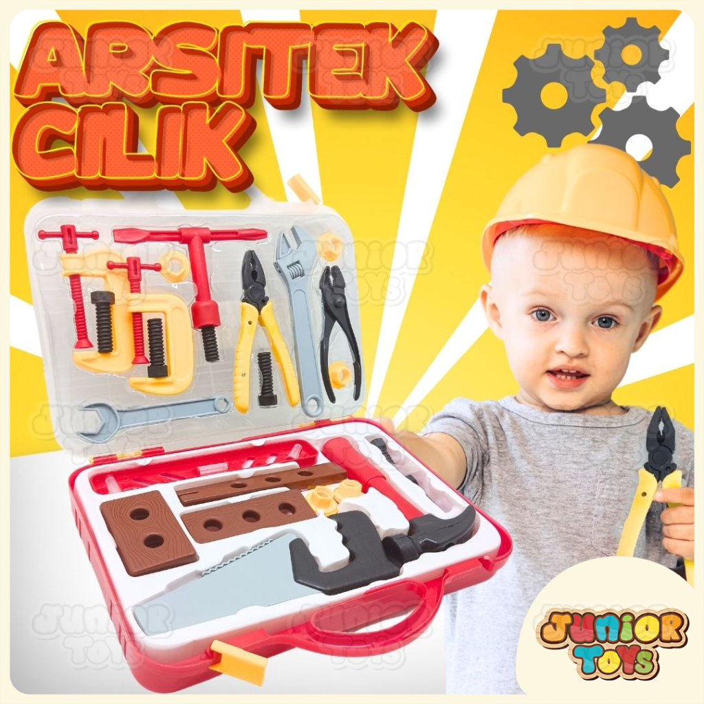 Jual Mainan Anak Laki Alat Perkakas Tool Set Koper Edukasi Pertukangan ...