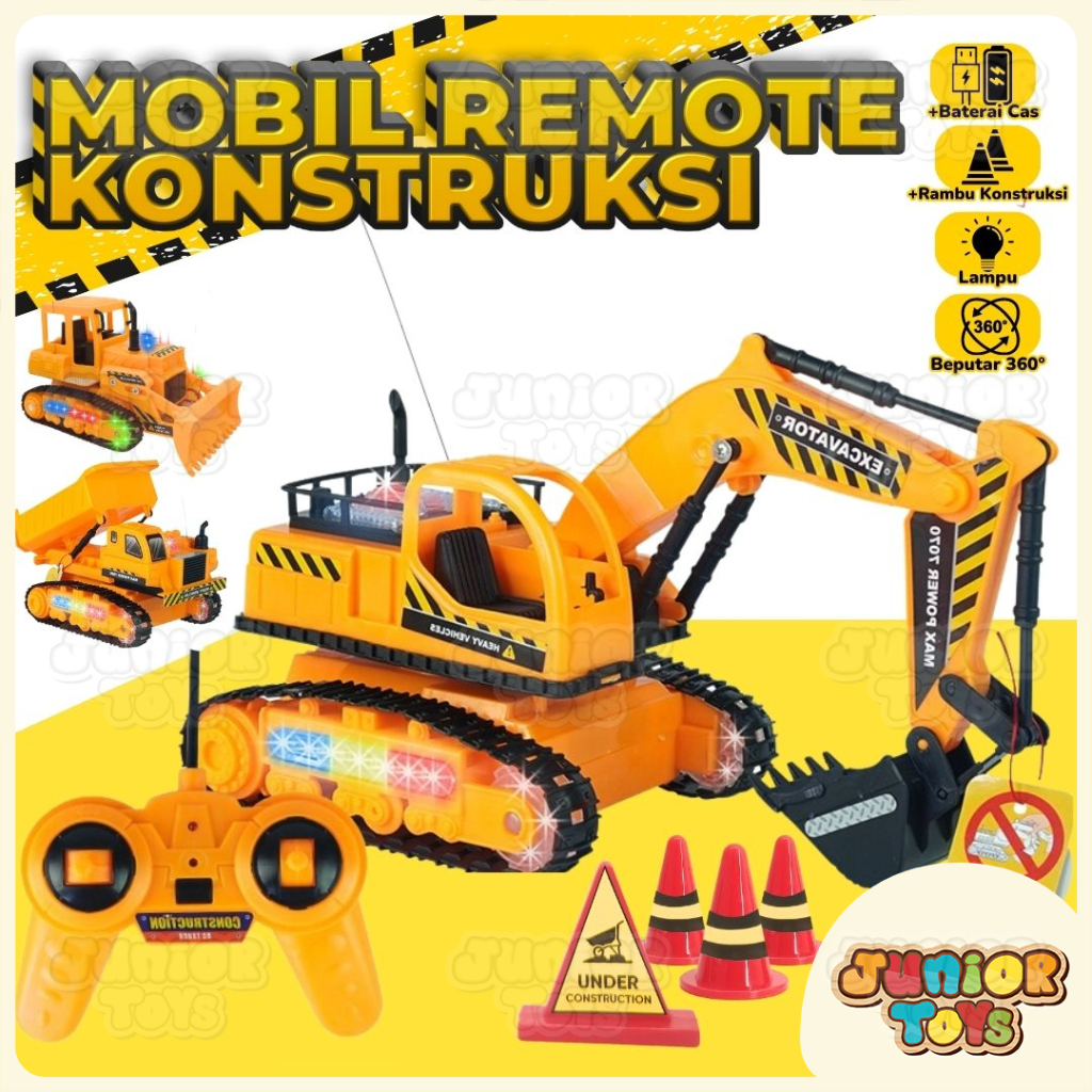Jual Mainan Mobil Remote Control Anak Mobilan RC Excavator Bulldozer ...